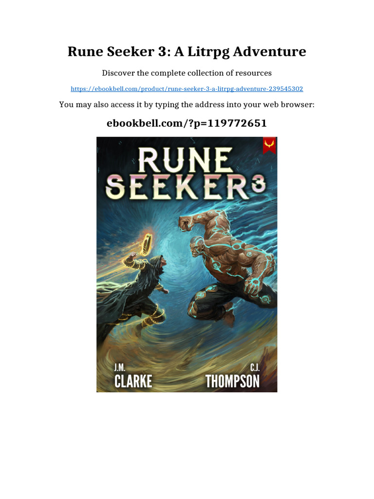 Rune Seeker 3: A LitRPG Adventure available all format | PDF | Plasma ...
