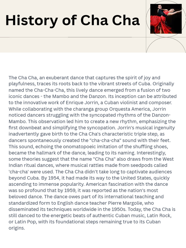 History of Cha Cha | PDF