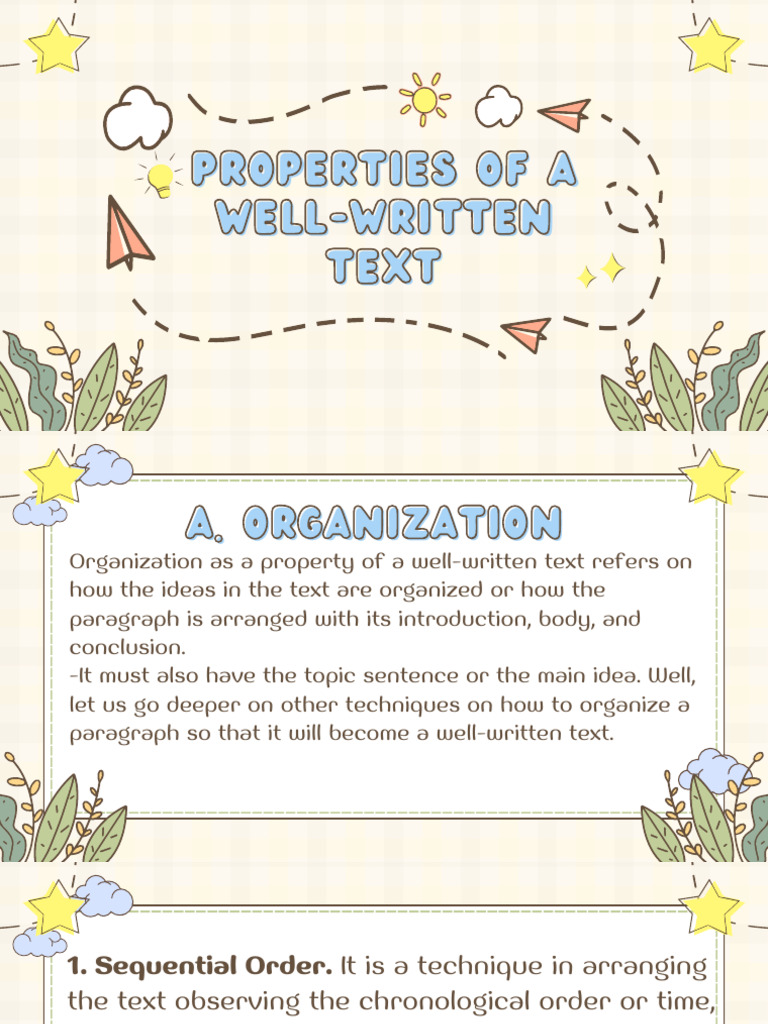 Properties of A Well Written Text - 20260105 - 180824 - 0000 | PDF ...