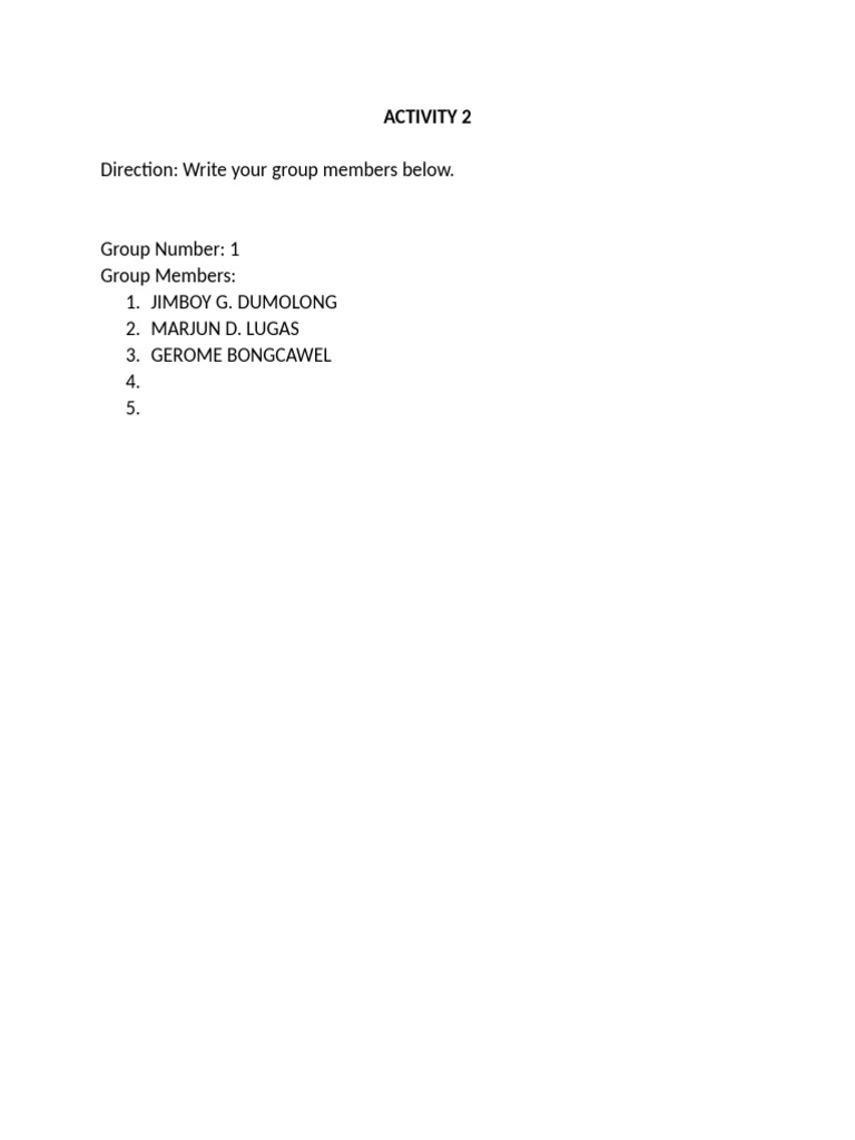 Activity 2 GROUP1 Answer Sheet | PDF