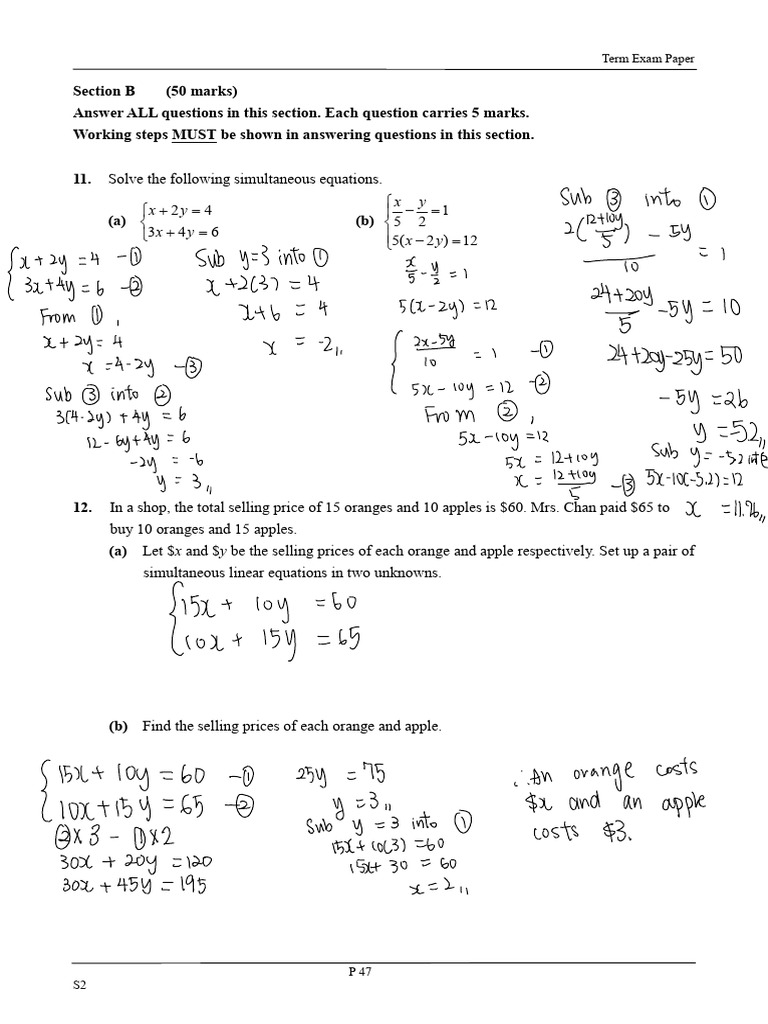 S2 Maths | PDF | Mathematics | Elementary Mathematics