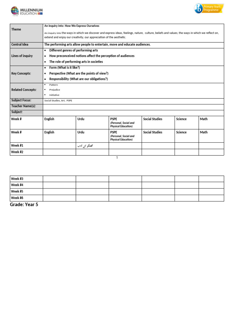 Topic Allocation PYP-Year 5 | PDF