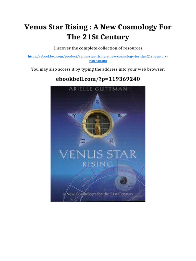 Venus star rising : a new cosmology for the 21st century No Waiting ...