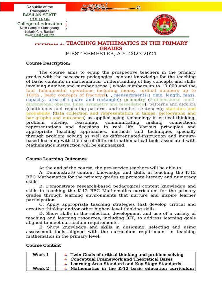 M Math Course Outline | PDF | Mathematics | Learning
