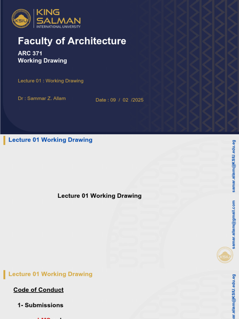 ARC-371-Lecture 01 Working Drawing (1) | PDF | Window | Building ...