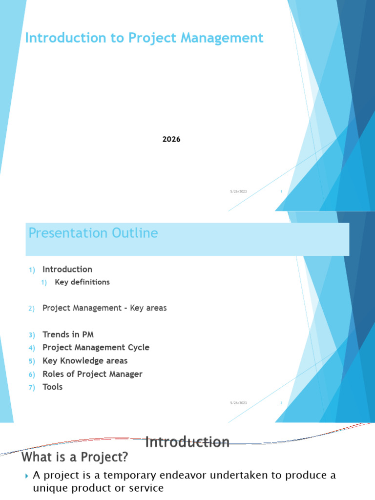 Introduction to Project Management PPT | PDF | Project Management ...
