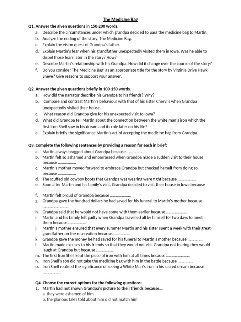 The Medicine Bag | PDF