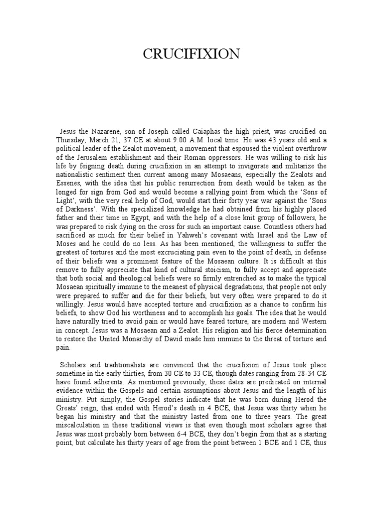 Crucifixion | PDF | Crucifixion | Crucifixion Of Jesus