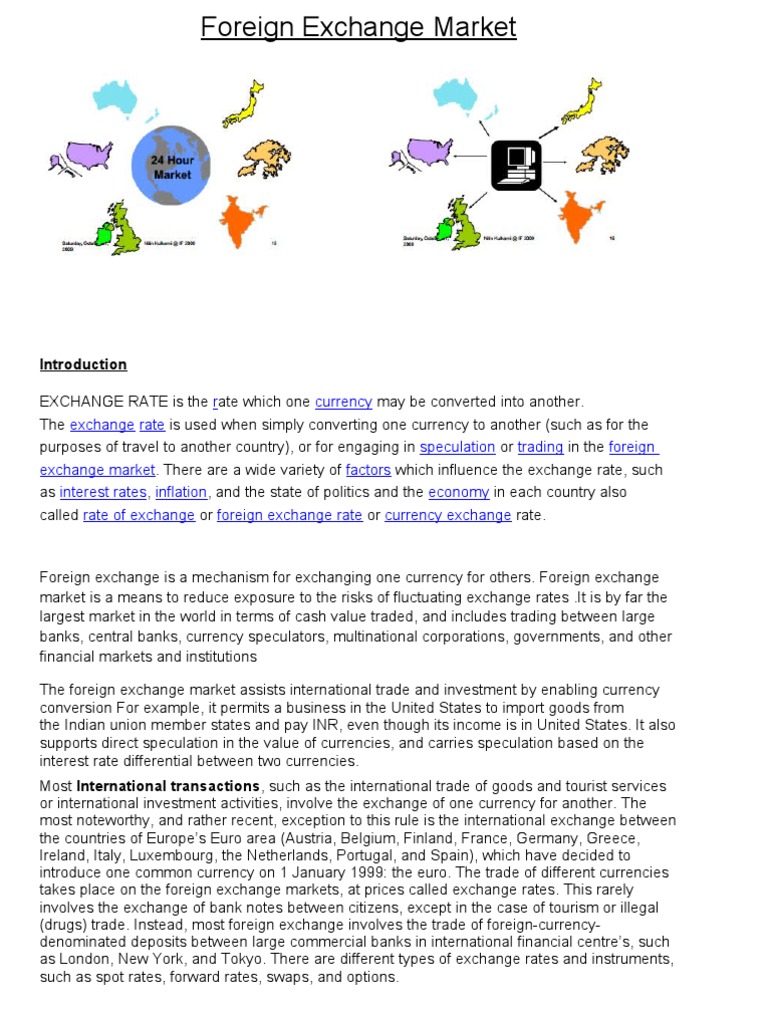 Foreign Exchange Market | PDF | Foreign Exchange Market | Exchange Rate