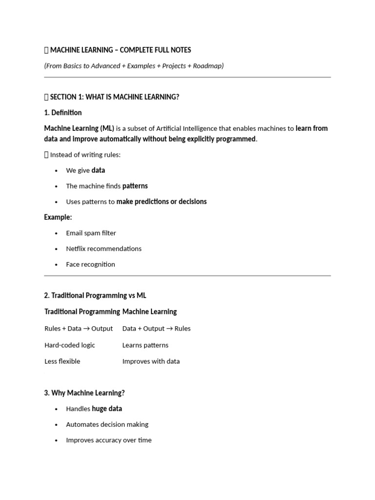 MACHINE LEARNING notes | PDF | Machine Learning | Support Vector Machine