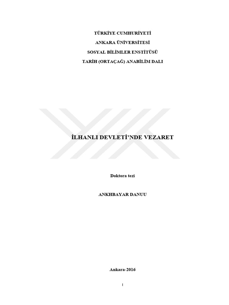 Ilhanli Devleti Nde Vezaret | PDF
