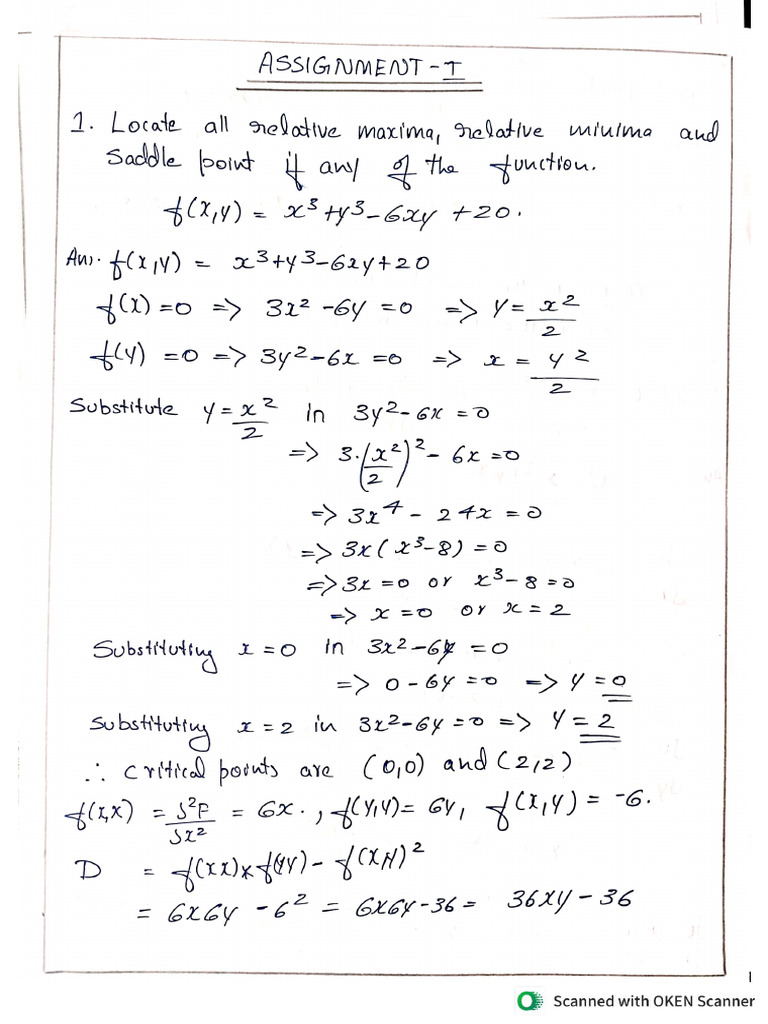 Maths Assignment 1 | PDF