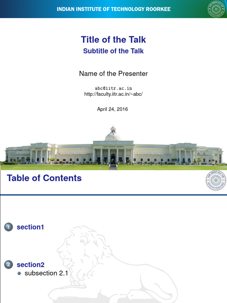 IITR Template | PDF