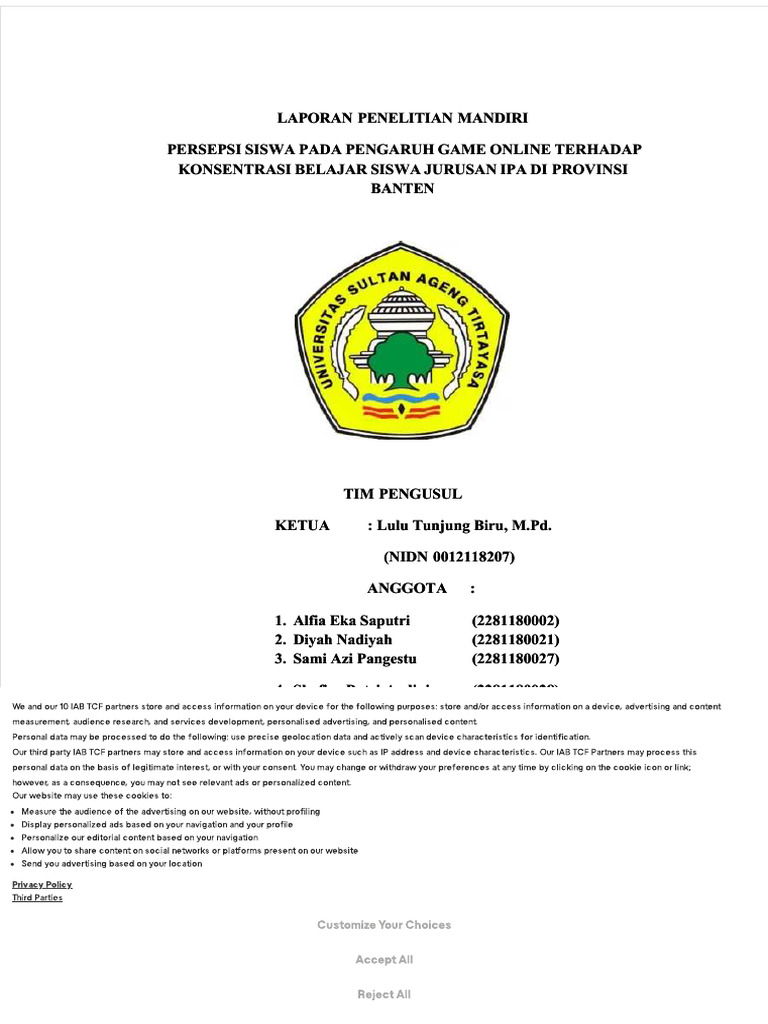 PDF Contoh Mini Riset Compress (1) | PDF