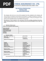 New India Mediclaim Proposal Form | PDF | Insurance | Wellness