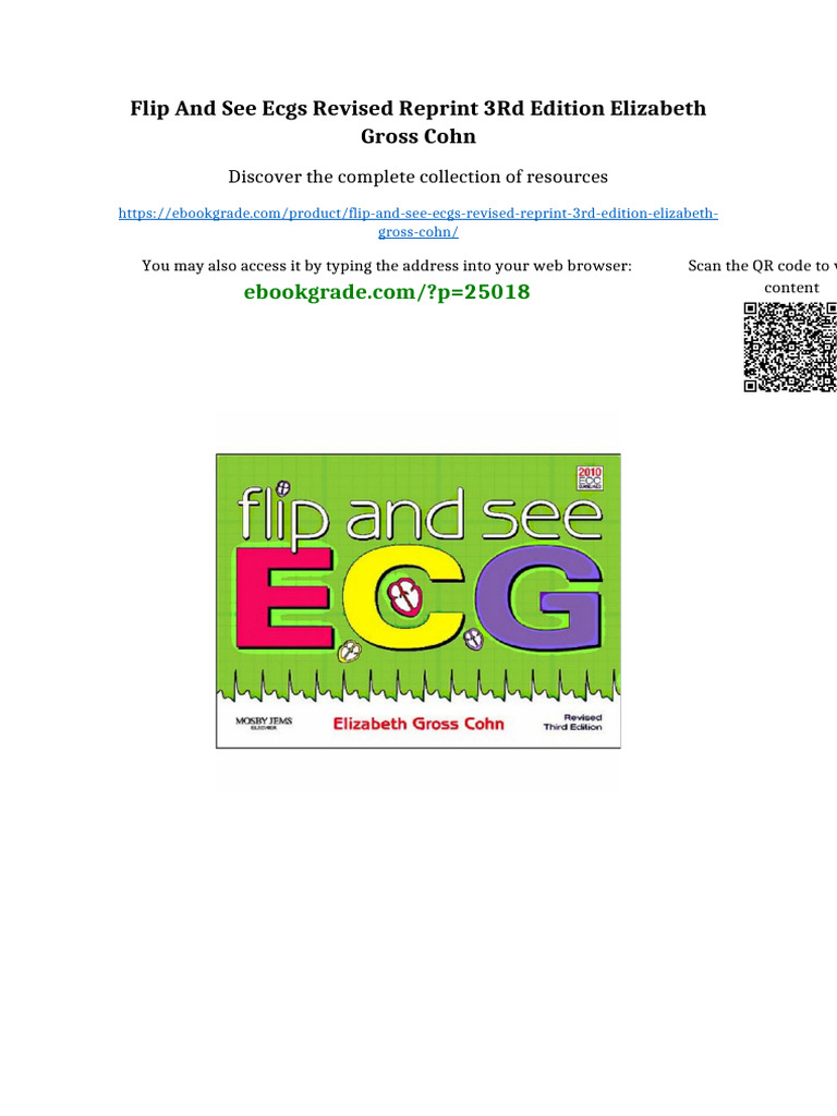 Flip and See ECGs Revised Reprint 3rd Edition Elizabeth Gross Cohn full ...