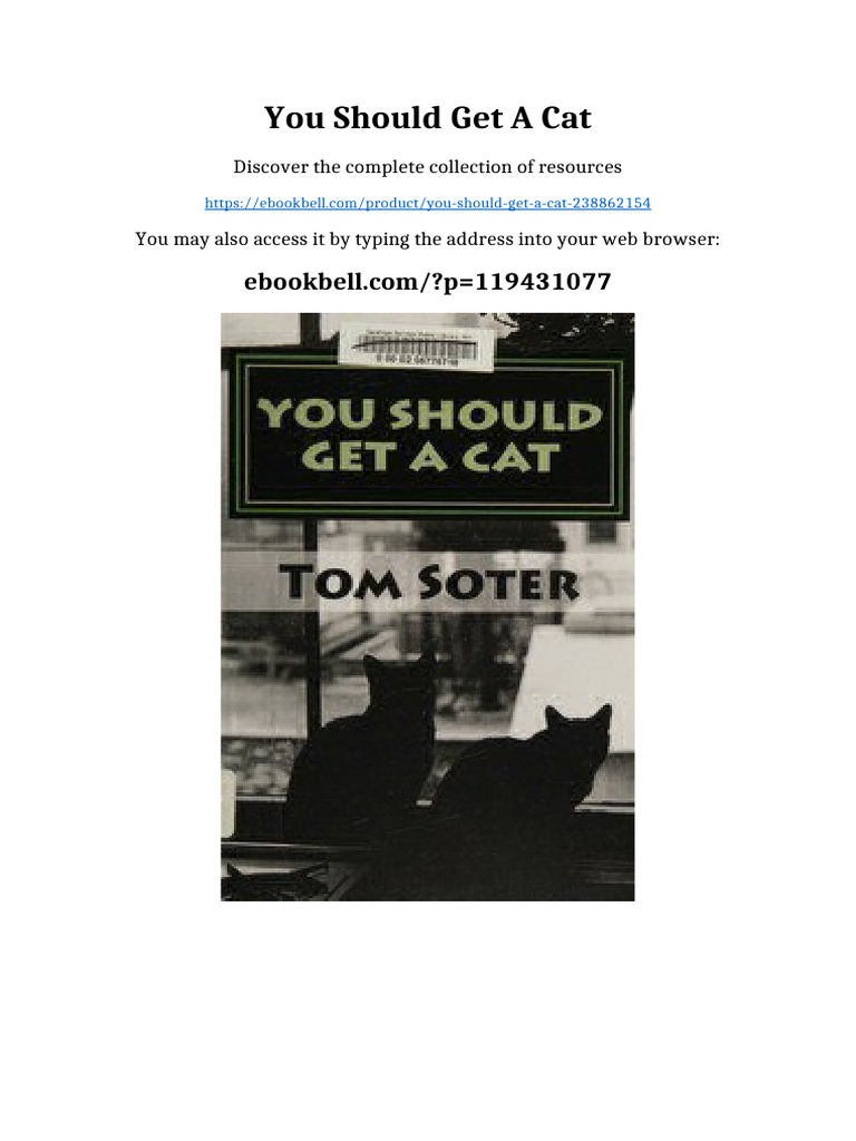 You Should Get A Cat Newest Edition 2025 | PDF | Proposition | Laity
