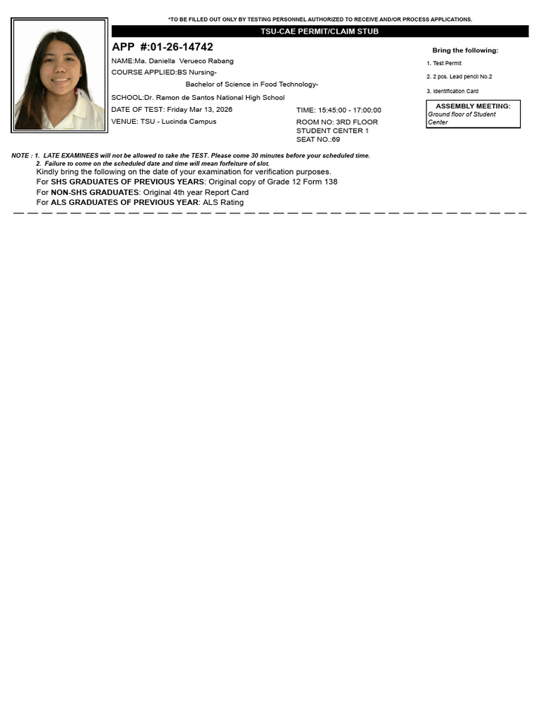 Permit Claim Stub | PDF