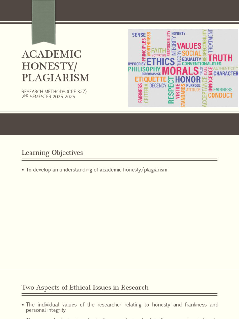 Academic Honesty and Plagiarism | PDF | Citation | Plagiarism