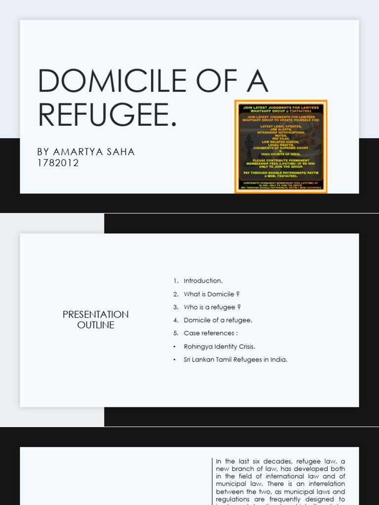 Domicile of a Refugee Case Presentation | PDF | Rohingya People | Sri Lanka