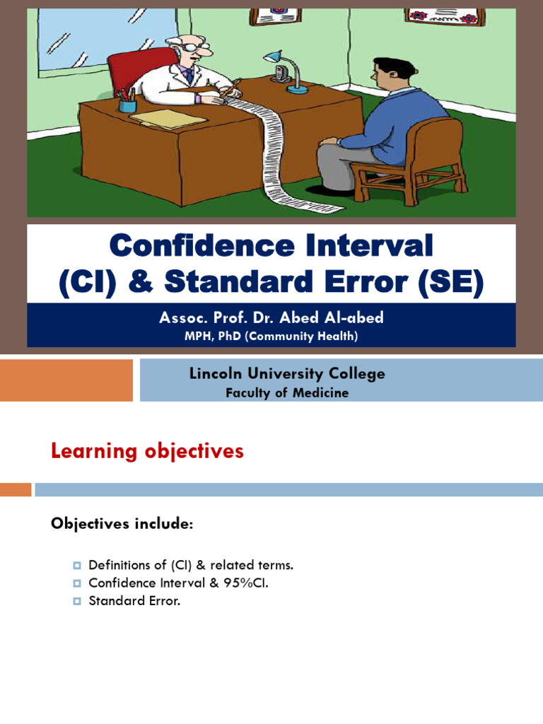 Standard Error, Confidence Interval and Sampling Distribution | PDF ...