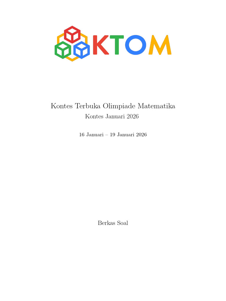 Soal KTOM Januari 2026 | PDF