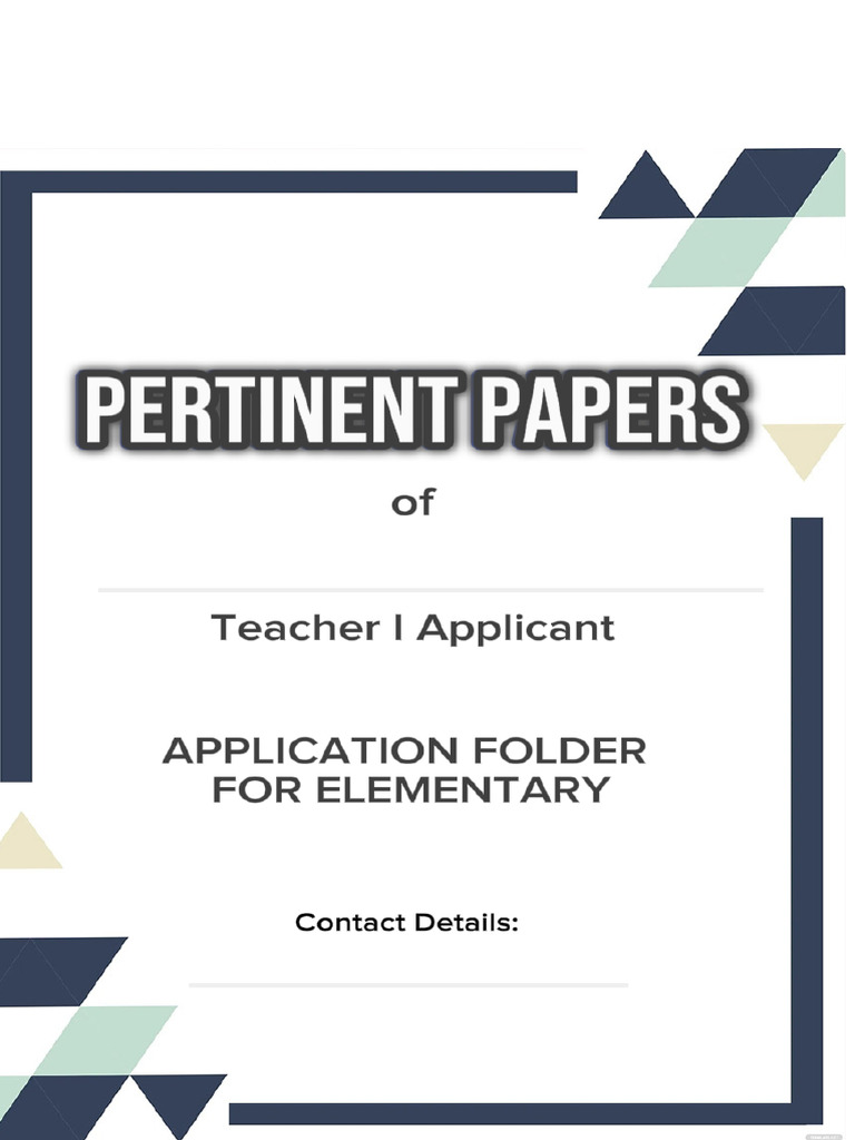 PERTINENT PAPERS FORMAT | PDF
