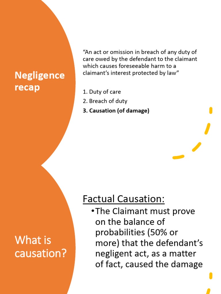 Causation Part 1 | PDF | Negligence | Causation (Law)