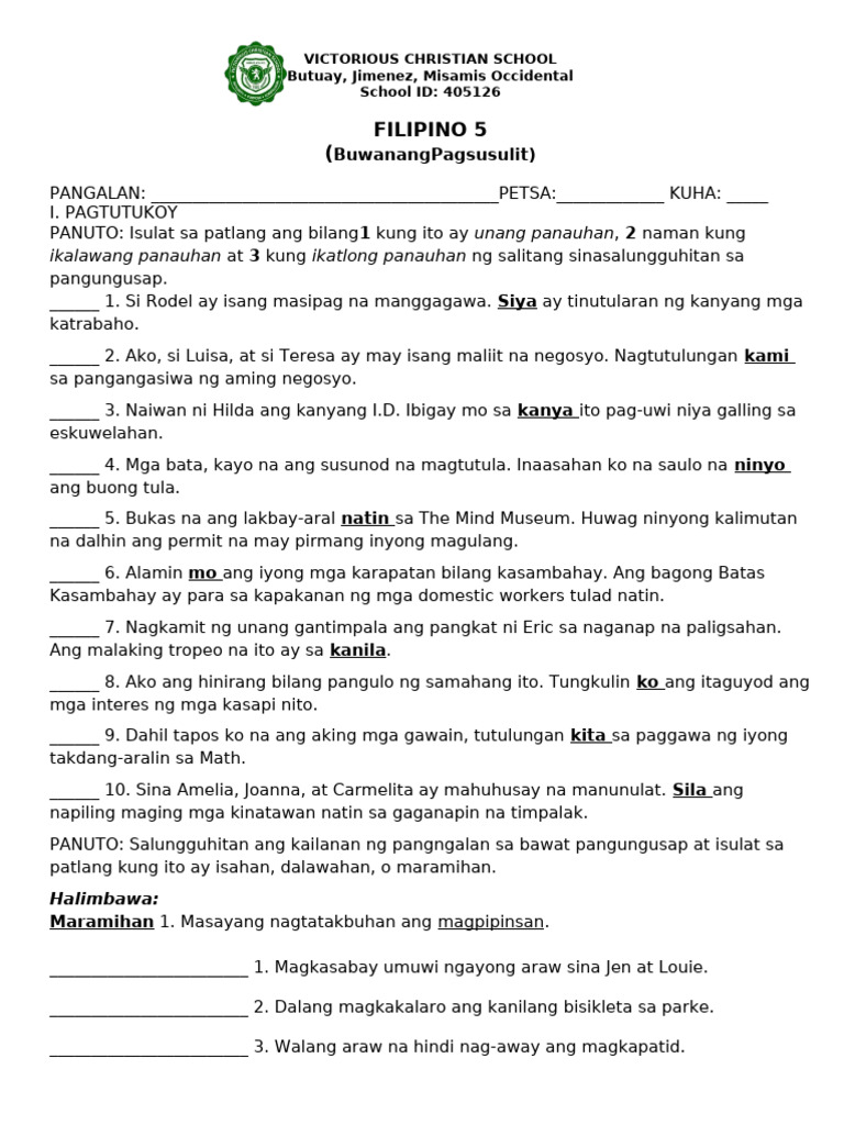Filipino 5 | PDF