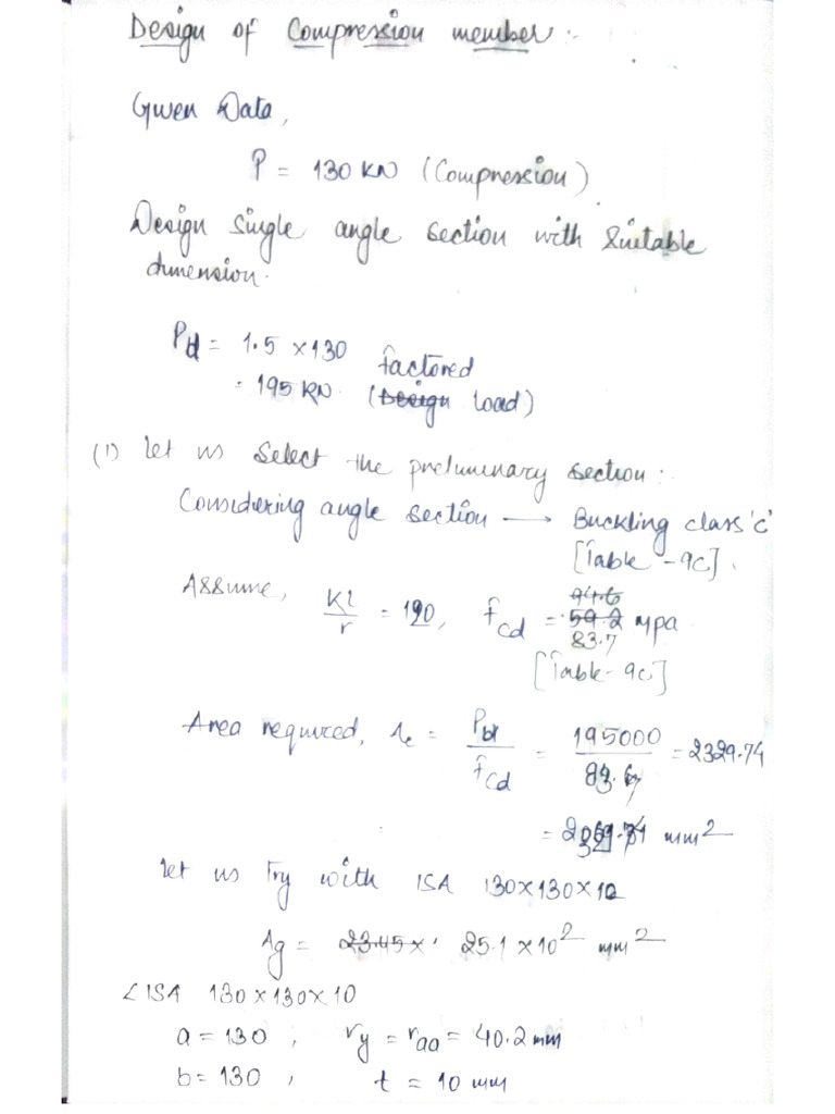 Design of Compression Member | PDF