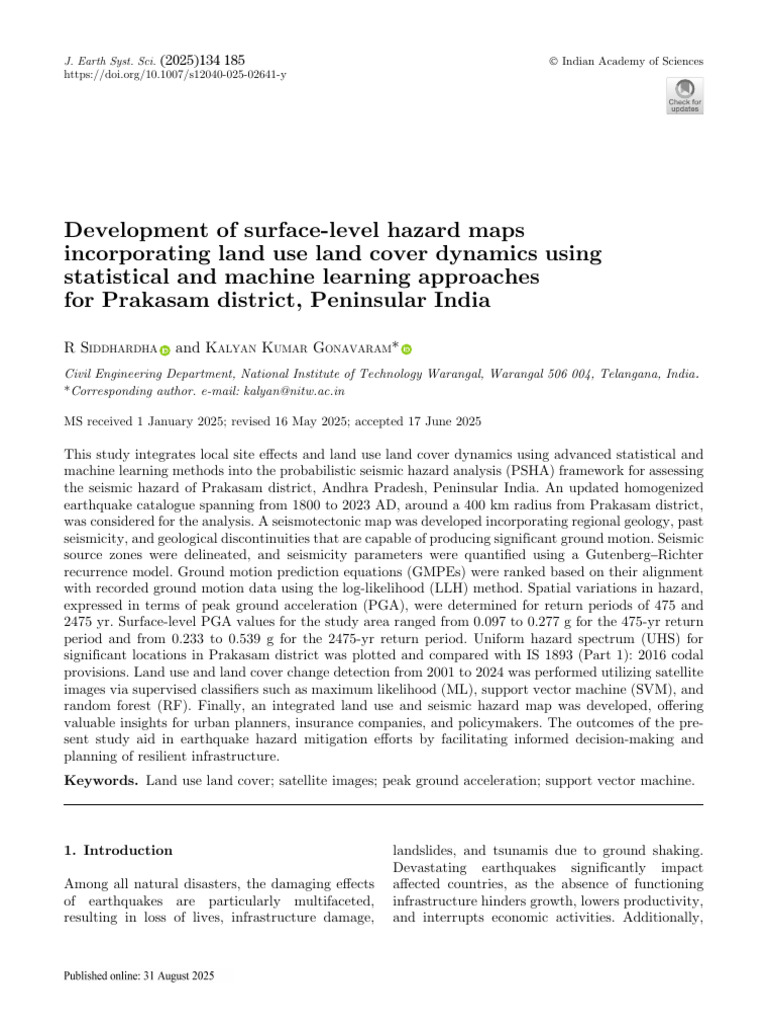 2025-Development of Surface Level Hazard Maps | PDF | Moment Magnitude ...