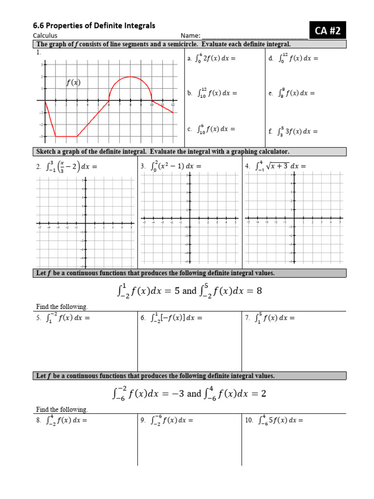 Integration Worksheet3 | PDF
