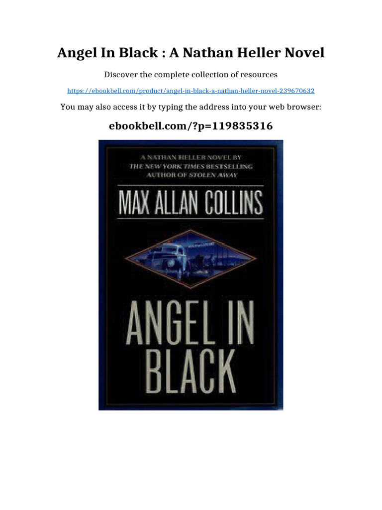 Angel in Black: A Nathan Heller Novel PDF Version | PDF | Intellectual ...