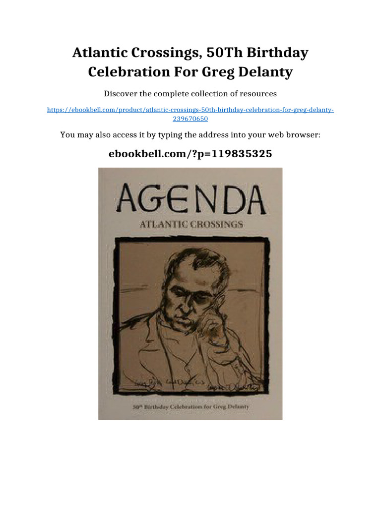 Atlantic crossings, 50th birthday celebration for Greg Delanty latest ...