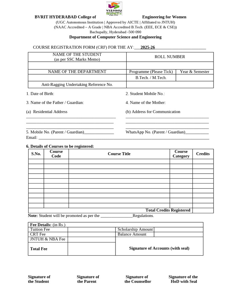 Course Registration Form For AY 2025-2026 Updated Logo | PDF | Chess ...