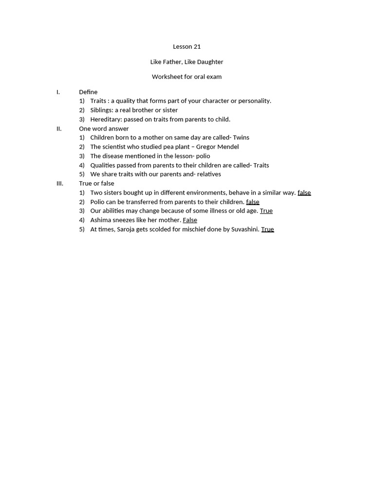 Lesson 21 WS | PDF