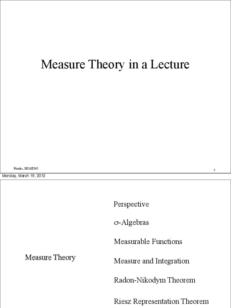 MeasureTheory Demystified | PDF | Measure (Mathematics) | Lebesgue ...