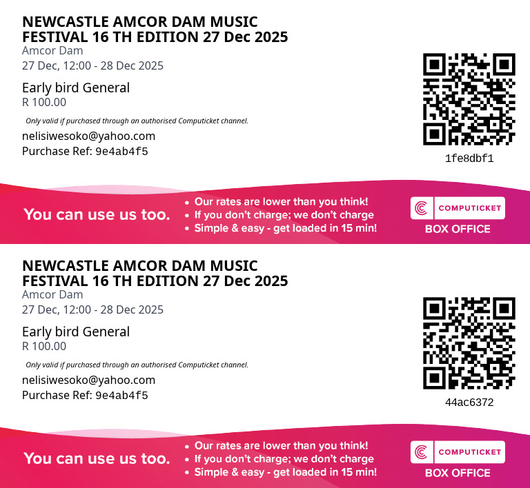 Newcastle Amcor Dam Music Festival 16 TH Edition 27 Dec 2025 | PDF