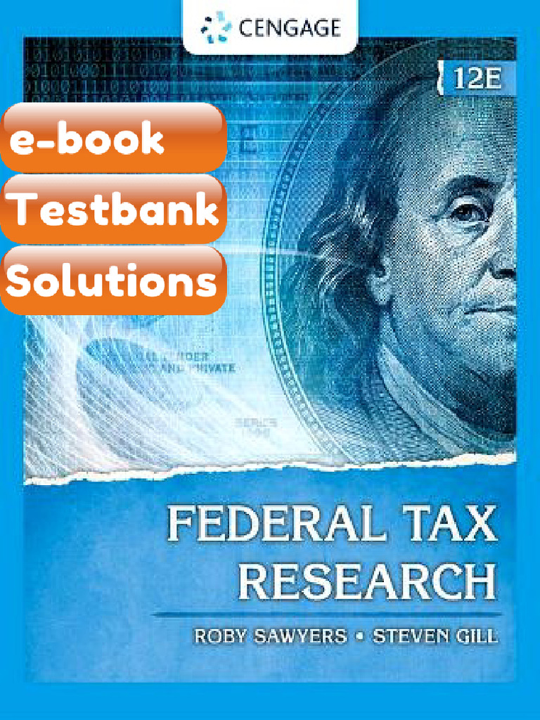 eBook & Testbank Federal Tax Research 12th Edition Roby B Sawyers ...