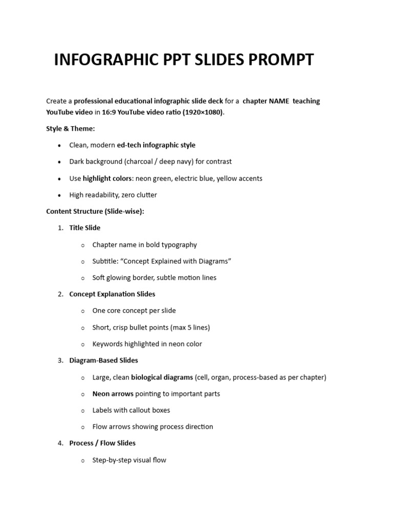 Infographic PPT Slides Prompt | PDF