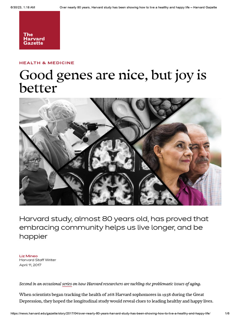 Good genes are nice, but joy is better | PDF | Ageing | Attachment Theory