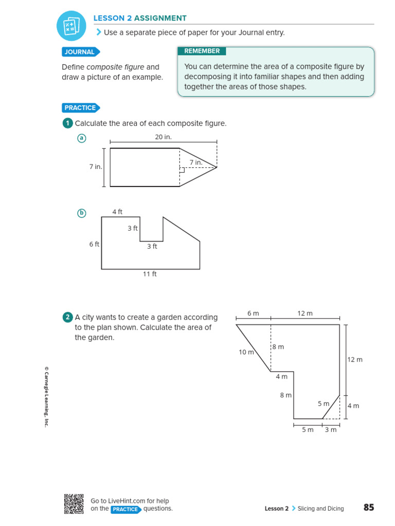 Module 1, Topic 2, Lesson 2 Assignment | PDF | Area | Shape