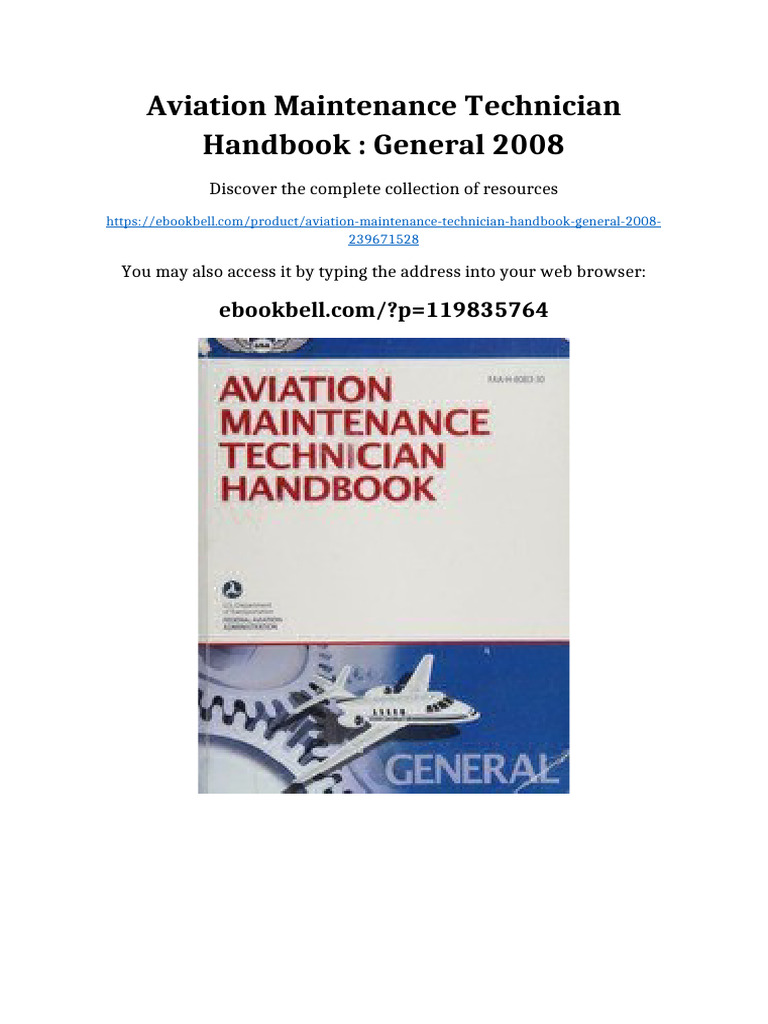 Aviation maintenance technician handbook : general 2008 full digital ...