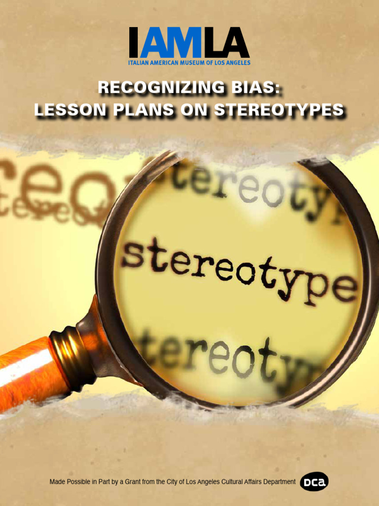 IAMLA Stereotypes Lesson Plan 2 | PDF | Stereotypes | Prejudices