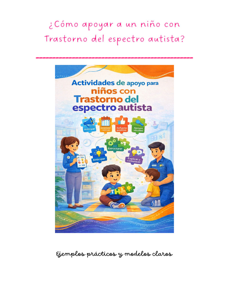 Actividades de Apoyo Tea | PDF | Autismo | Cognición