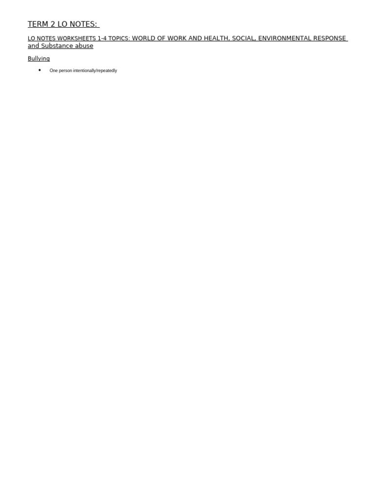 Term 2 Lo Notes | PDF