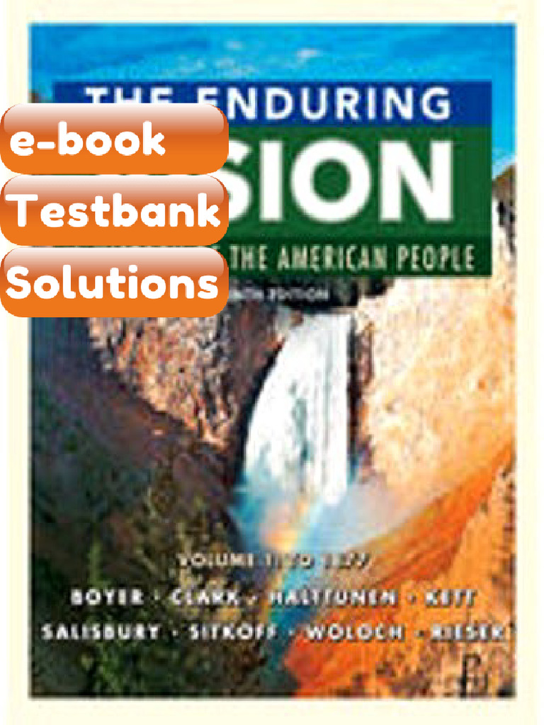 eBook & Testbank the Enduring Vision Volume 1 to 1877 9th Edition Paul ...