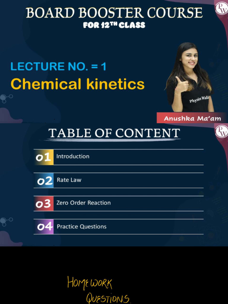 Chemical Kinetics 01 - Classnotes | PDF
