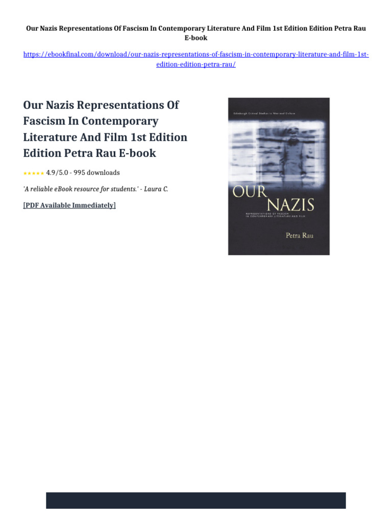 Our Nazis Representations Of Fascism In Contemporary Literature And ...
