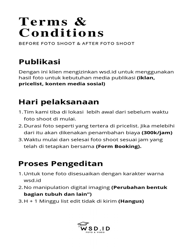 T&C WSD - Id | PDF